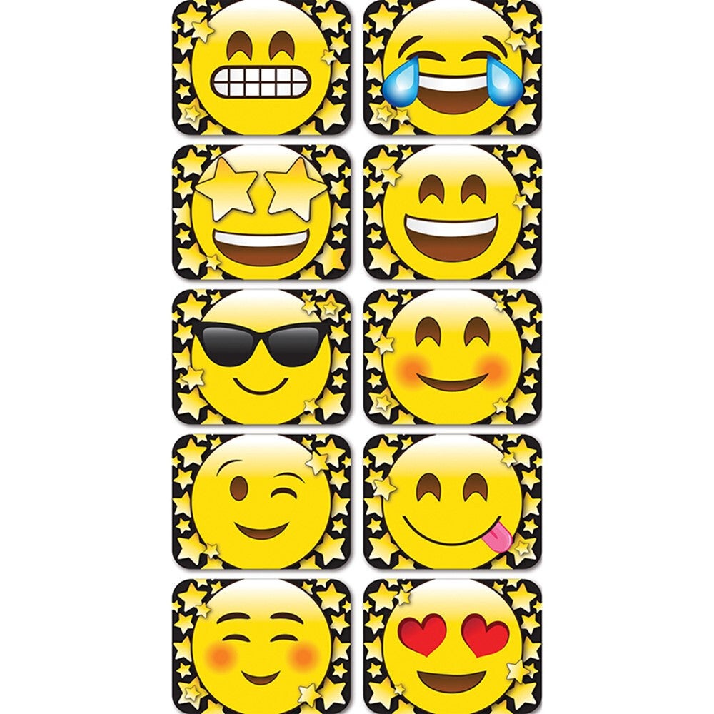 Mini Asst. Emojis Stars White Board Magnetic Erasers 10pc ASH78101 ...
